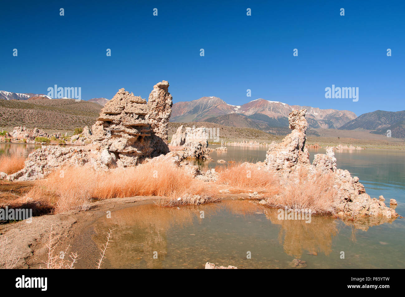 Mono Lake's most distinctive feature are the eerie tufa towers ...