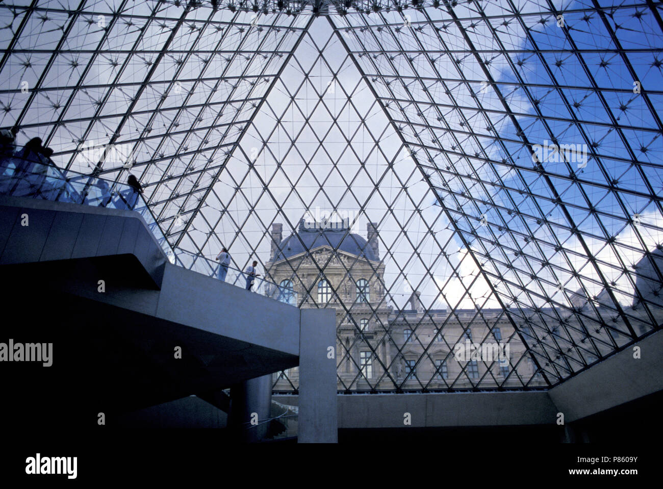 NOT 956026 LOUVRE PARIS FRANCE inside the pyramid Stock Photo - Alamy