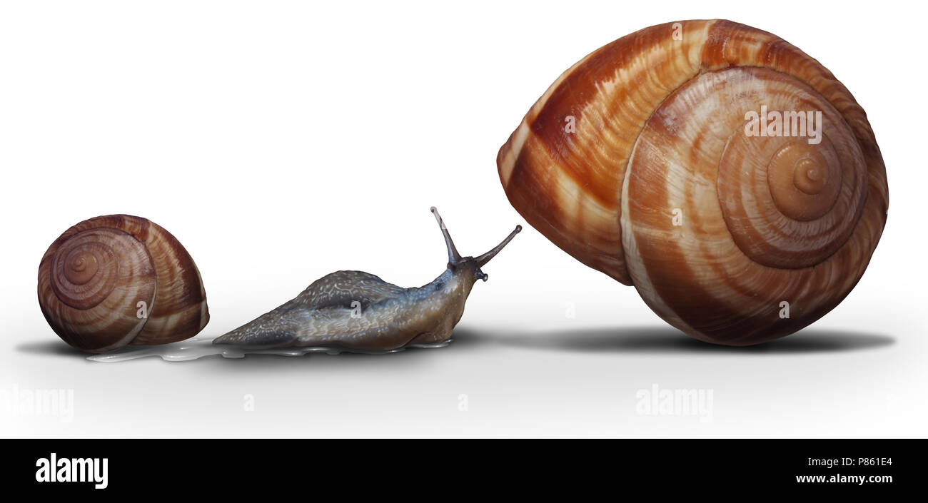 Upsizing moving from a smaller home to a bigger house as a snail ...