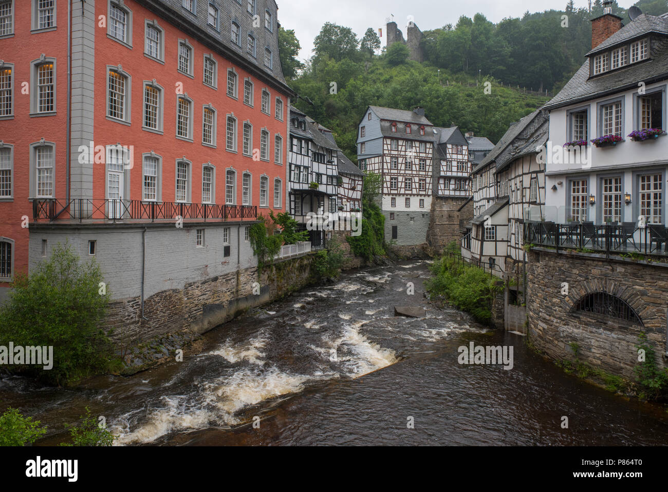 Monschau in the Eifel region of north west Germany near the border with ...
