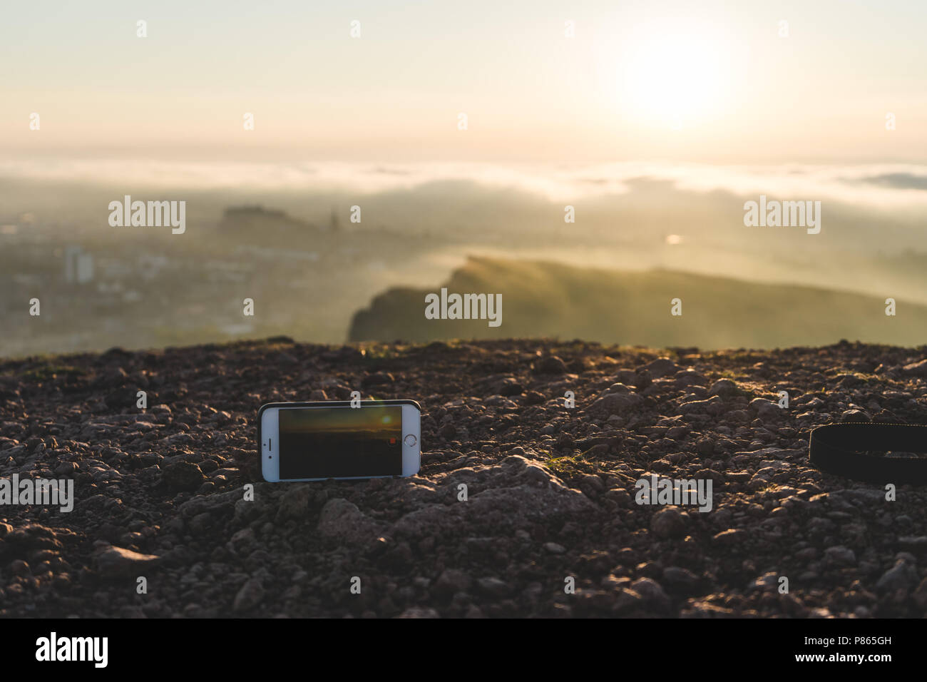 Taking photos of sea mist (haar) engulfing Edinburgh, the capital of ...