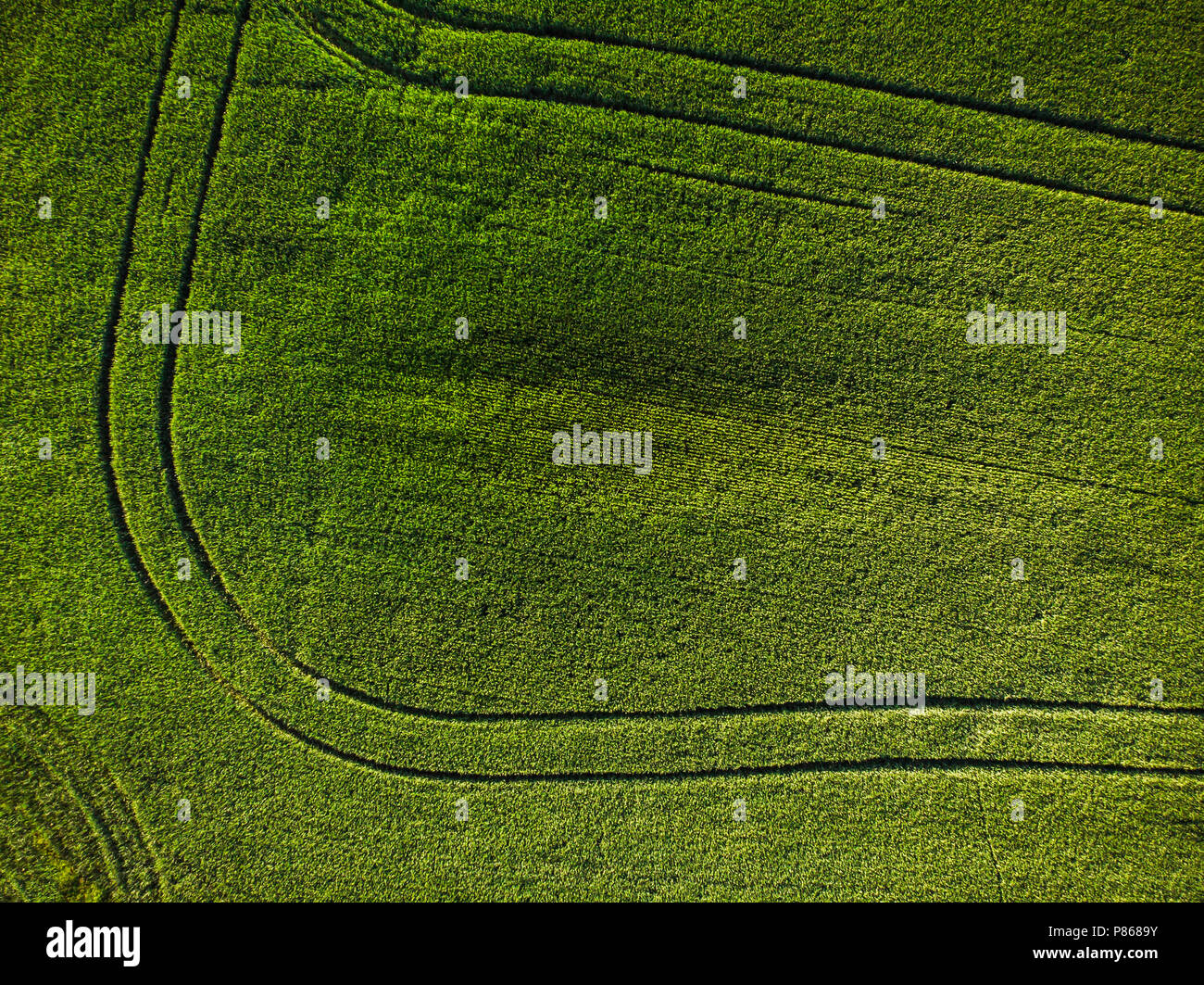 Top down aerial view of farm fields Stock Photo - Alamy