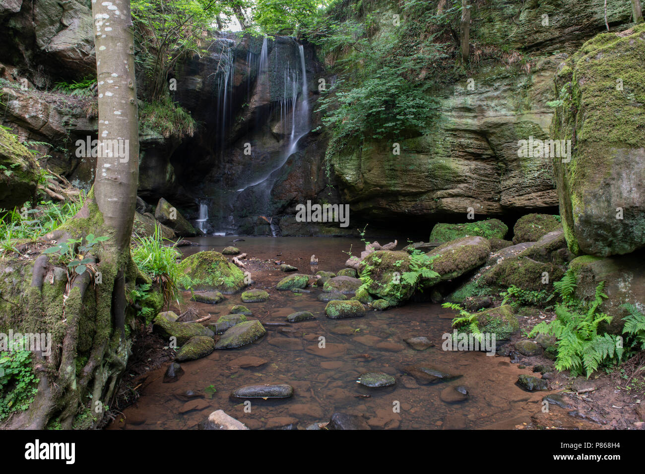 Roughting Linn waterfall Stock Photo - Alamy