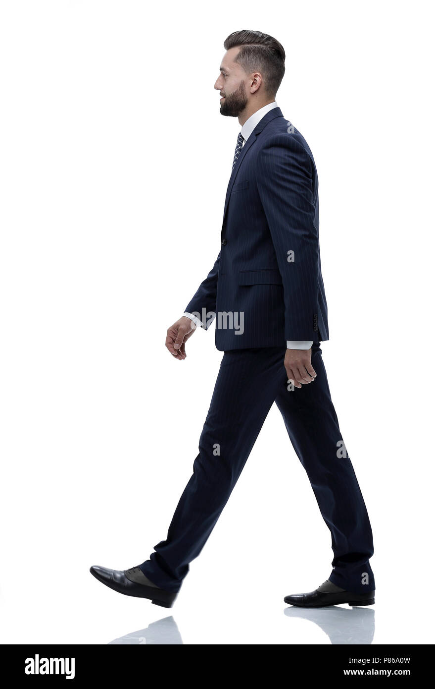 side view of confident businessman Stock Photo - Alamy