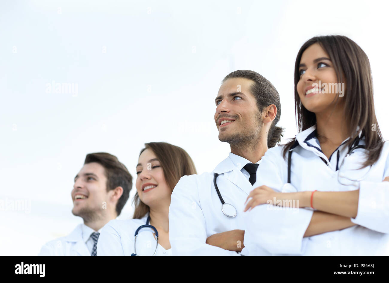 group of employees of the medical center Stock Photo - Alamy