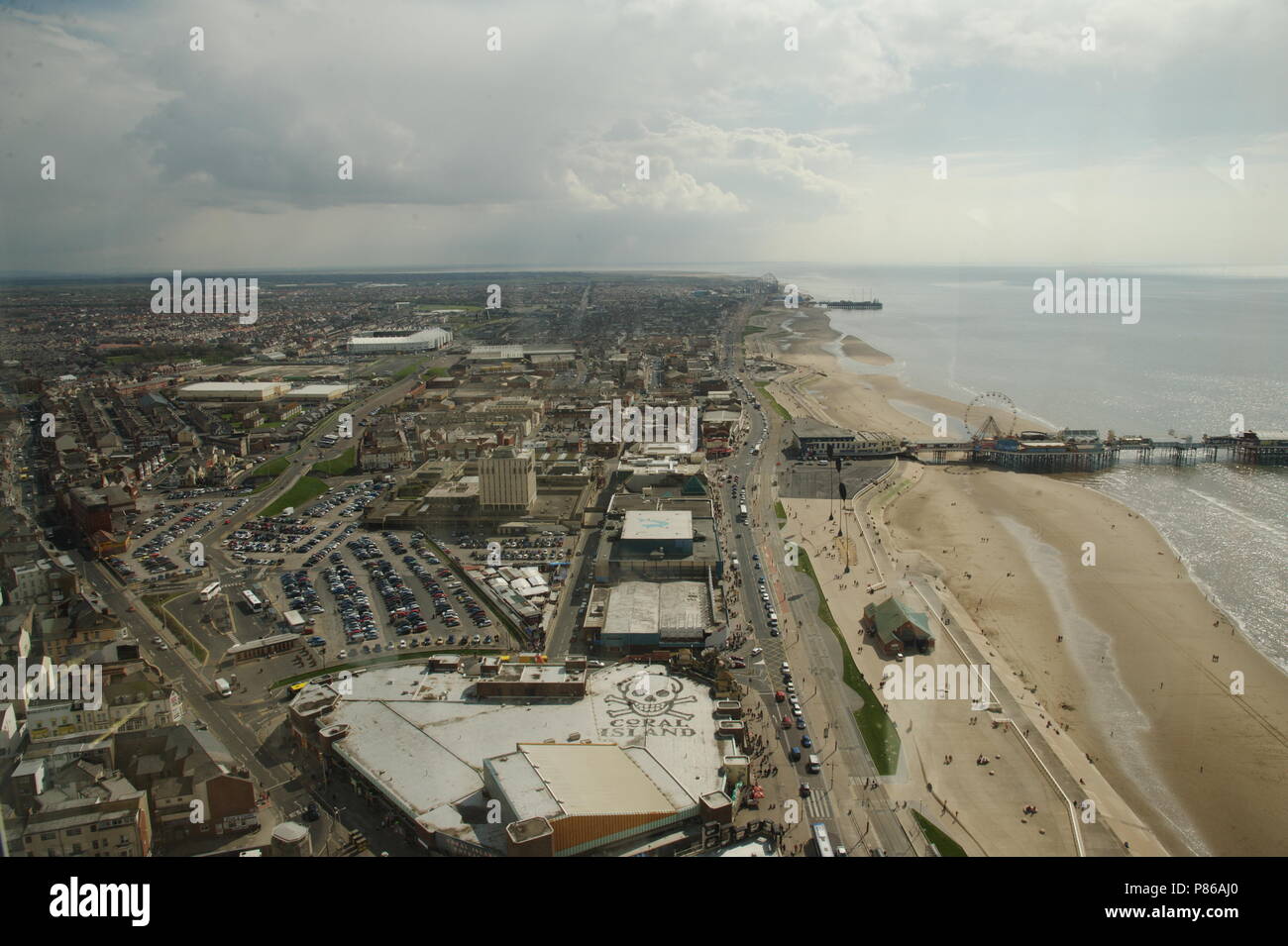 Blackpool tower top view hi-res stock photography and images - Alamy
