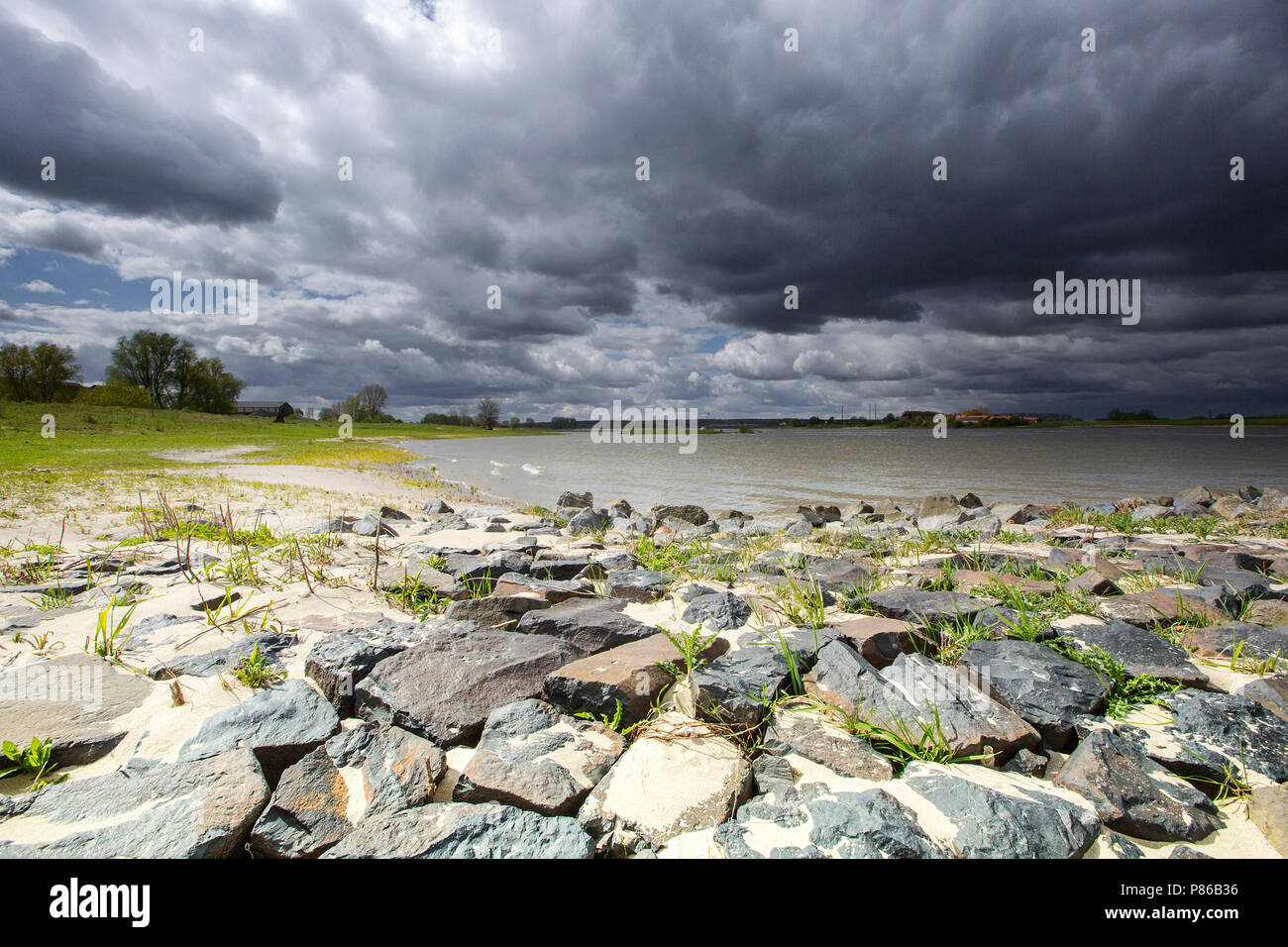 Rivier de Waal, river Waal Stock Photo - Alamy