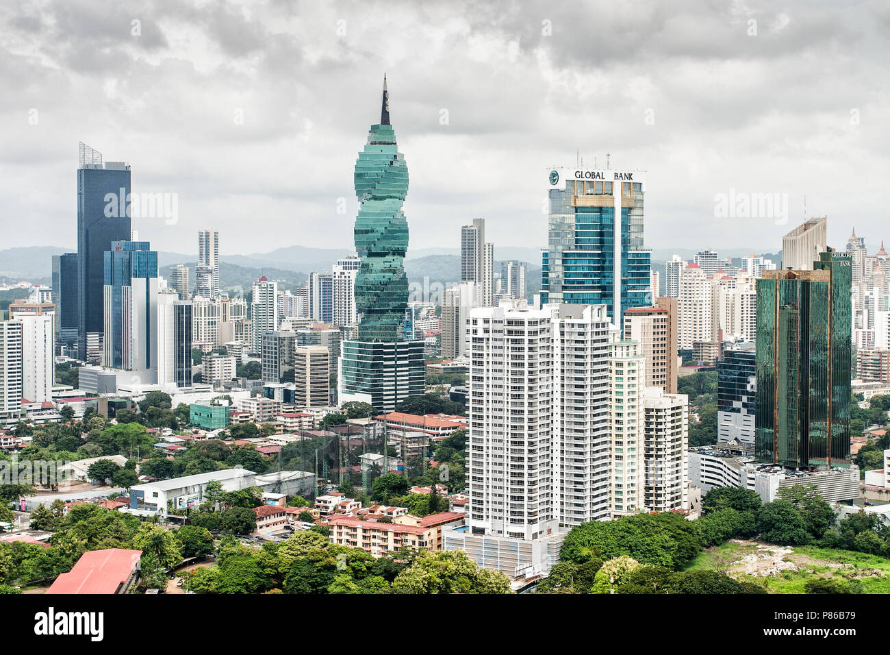 View of Punta Pacifica, a business district in Panama City. Panama City ...