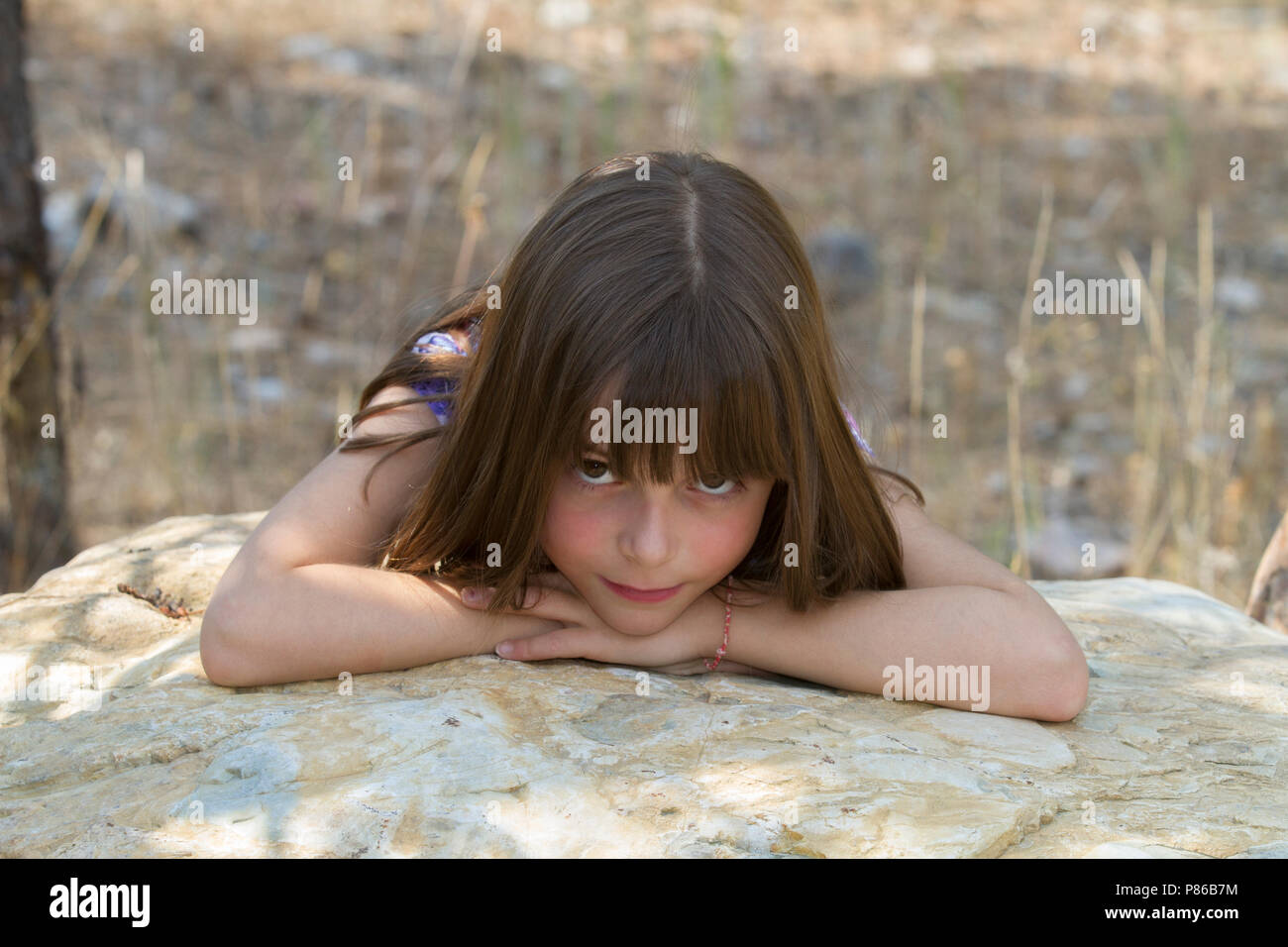 Dark Haired Pretty Pre Teen Caucasian Girl Posing For Camera Charlie Organ Model Relesae 104