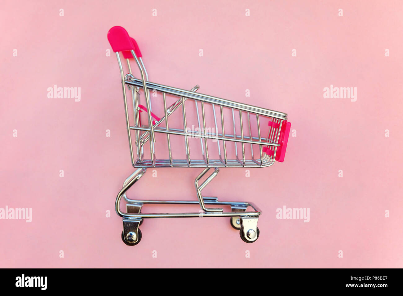 Small supermarket grocery push cart for shopping toy with wheels and ...