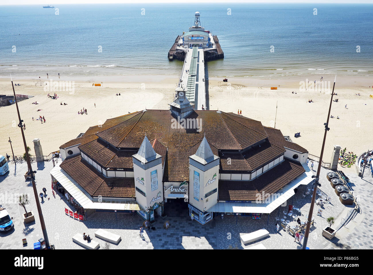 Bournemouth aerial beach hi-res stock photography and images - Alamy