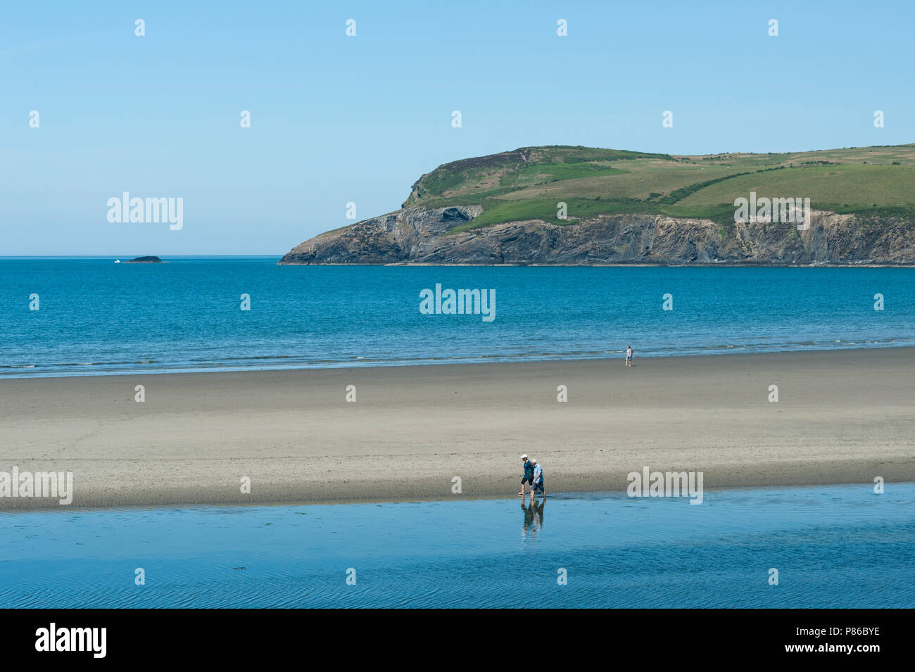 view of Newport beach, Pembrokeshire, Wales Stock Photo - Alamy