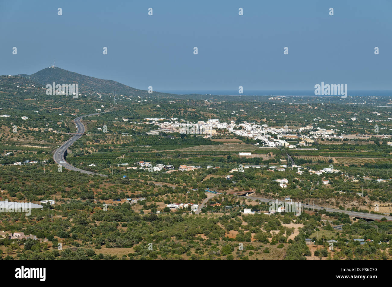 Via do Infante A22 highway from Guilhim hill. Algarve, Portugal Stock ...