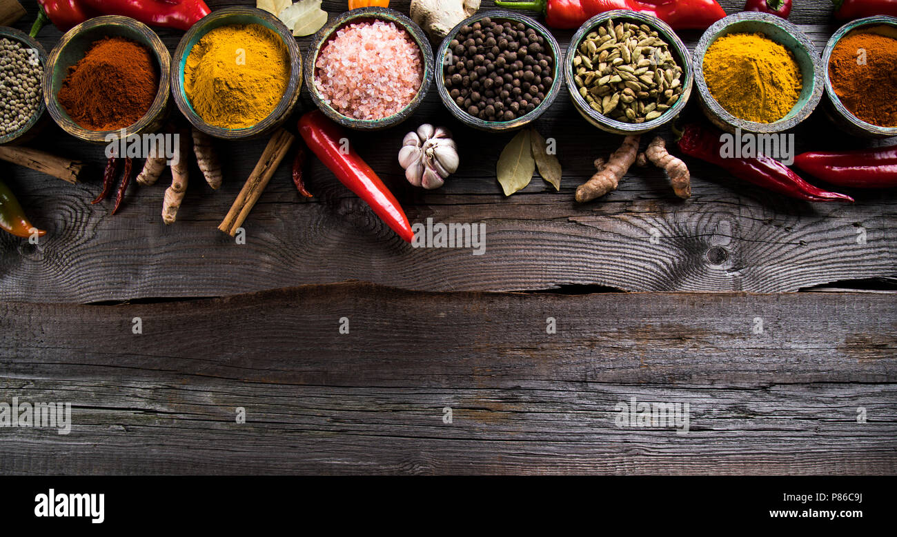 Frame, Herbs and spices Stock Photo - Alamy