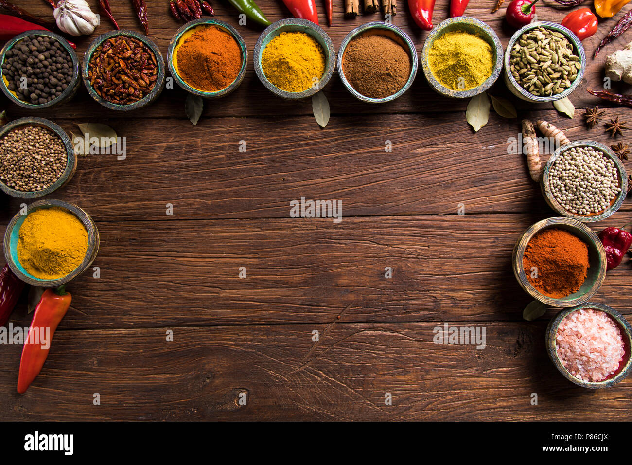 Frame, Herbs and spices Stock Photo - Alamy