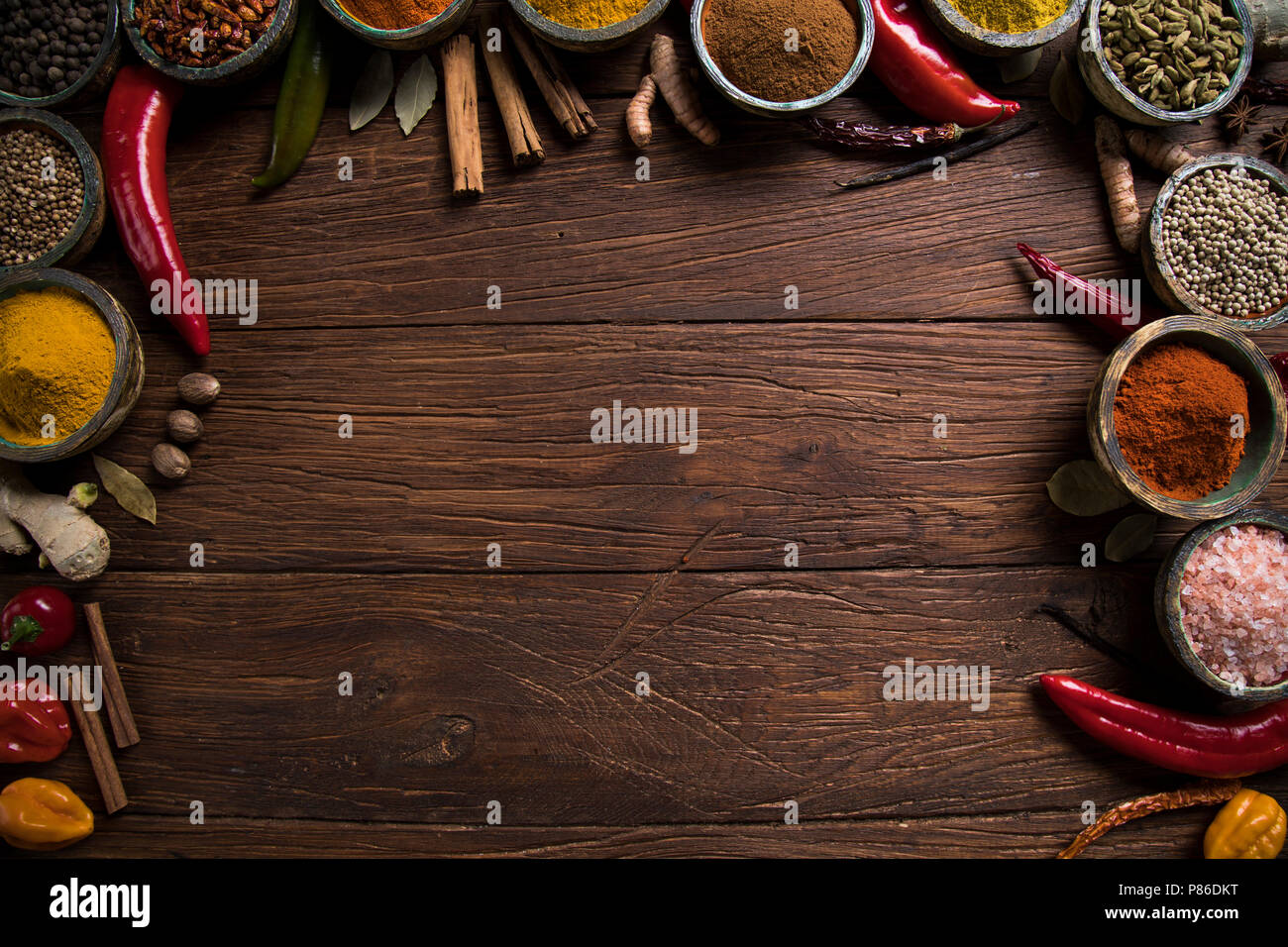 Frame, Herbs and spices Stock Photo - Alamy