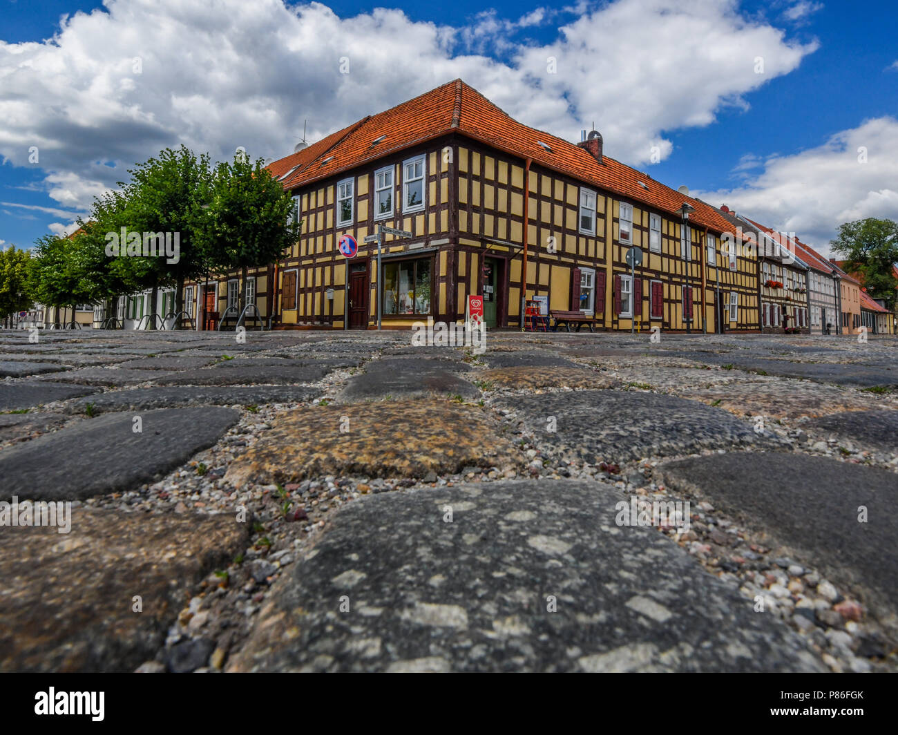 Templin, Germany. 27th June, 2018. Half-timbered houses where ...