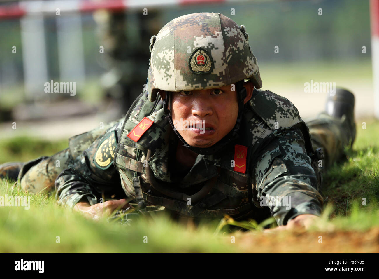 July 10, 2018 - Chongzuo, Chongzuo, China - Chongzuo, CHINA-Armed ...