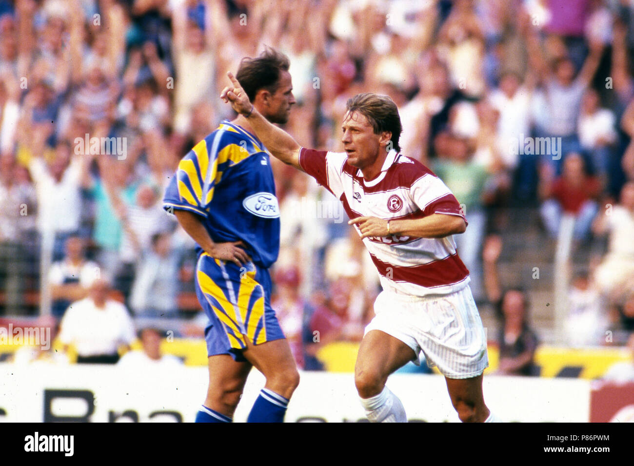 Frank MILL, football player, Fortuna Dusseldorf, action, jubilation ...