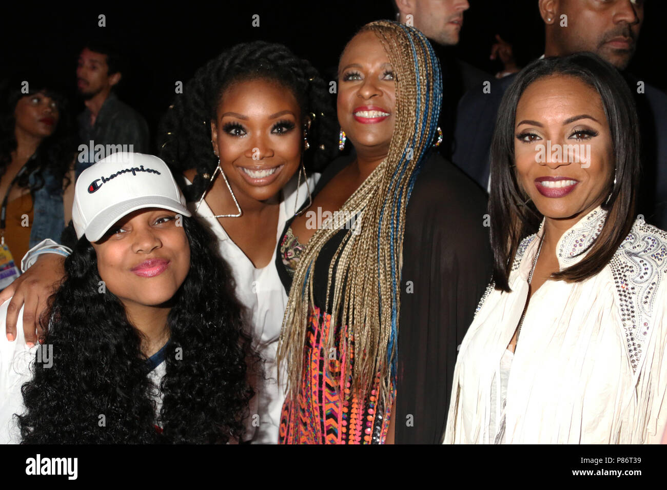 New Orleans, LA, USA. 7th July, 2018. Monie Love, Brandy, MC Lyte & Yo ...