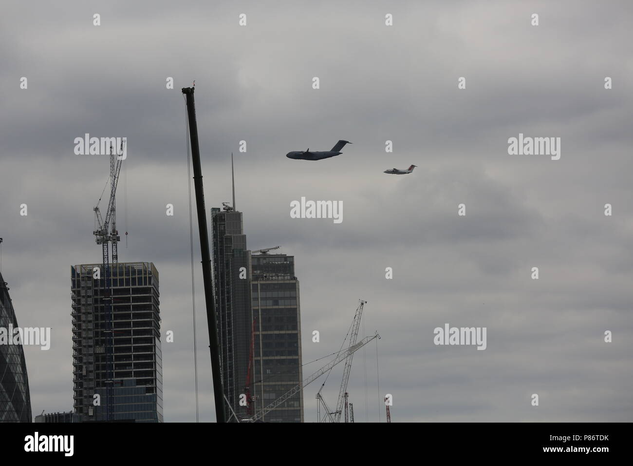 RAF centenary flypast over Central London Stock Photo - Alamy