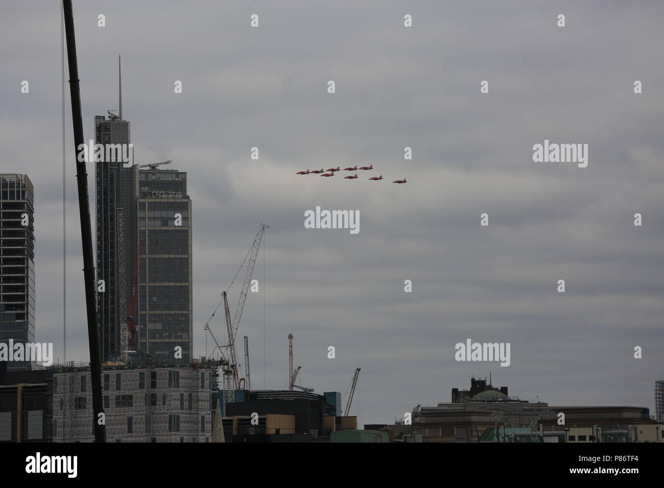 RAF centenary flypast over Central London Stock Photo - Alamy