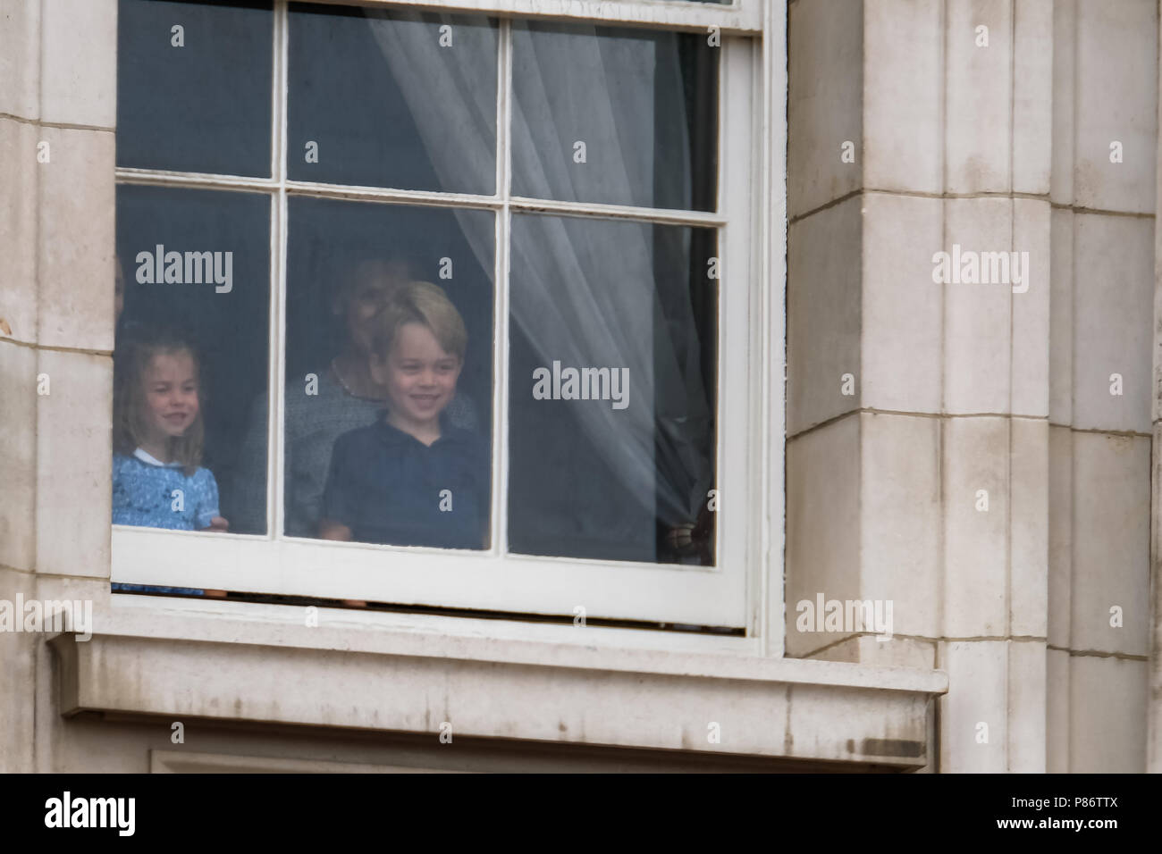 London, UK. 10th July, 2018. Prince George and Princess Charlotte ...