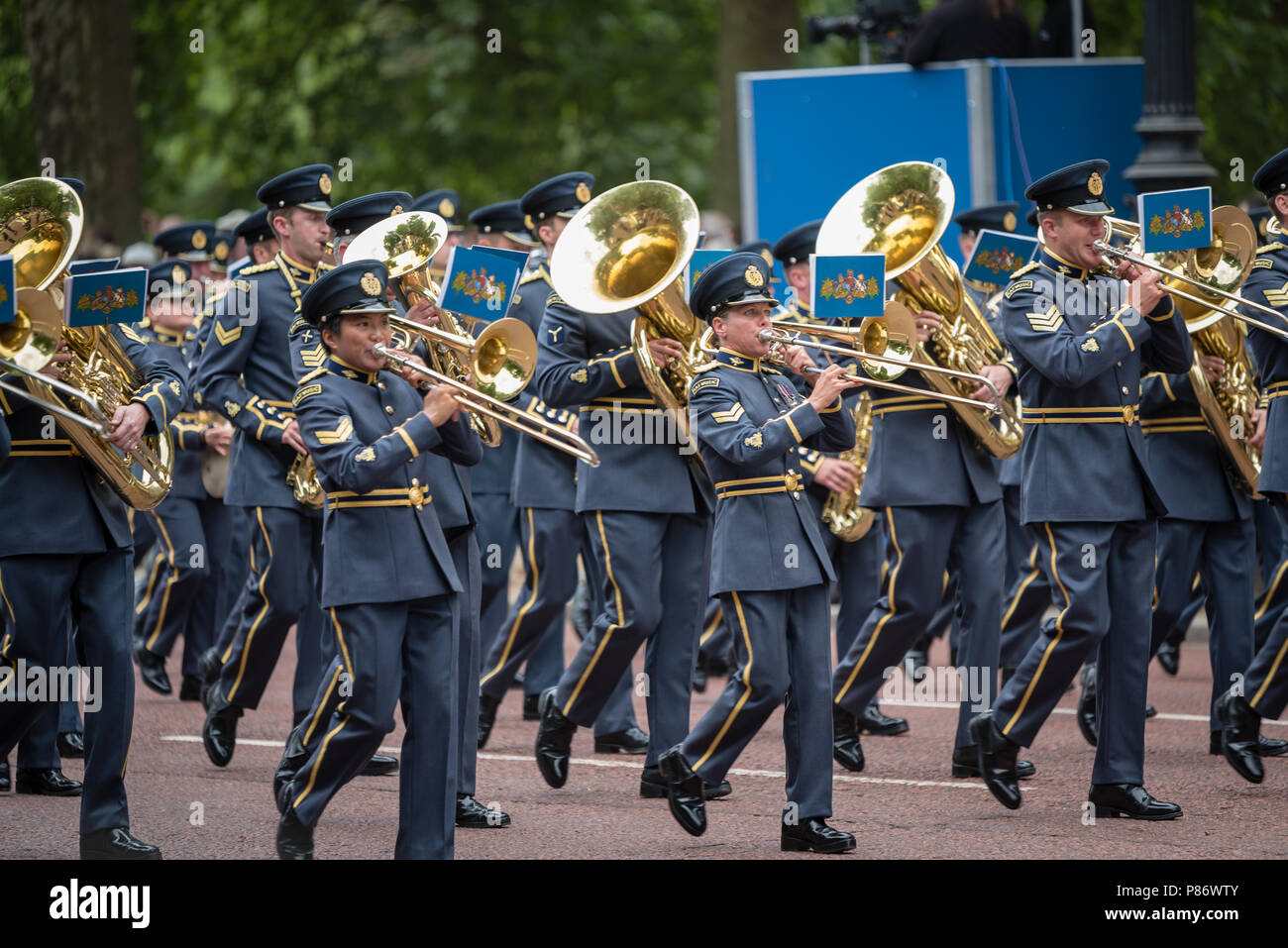 Crowds gather along The Mall to help celebrate the 100th anniversary of ...