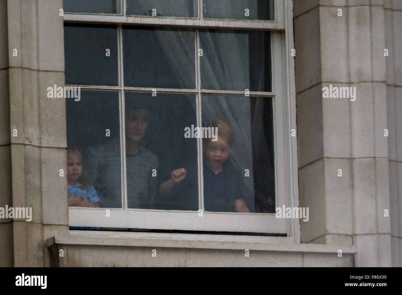 London, UK. 10th July, 2018. Prince George and Princess Charlotte ...
