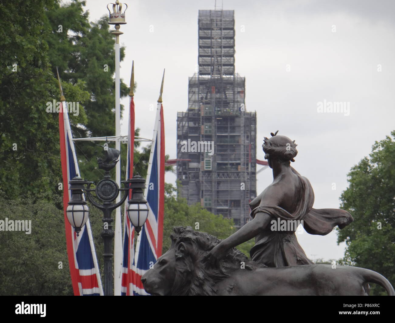 London, UK. 10th July 2018. Royal family watches 100th anniversary of ...
