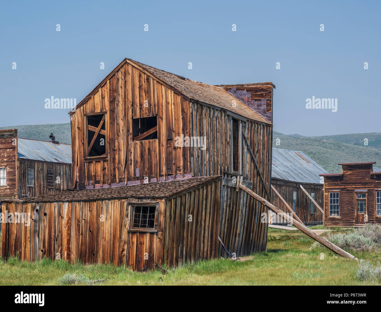 Building with braced wall, Bodie ghost town, Bodie State Historic Park ...