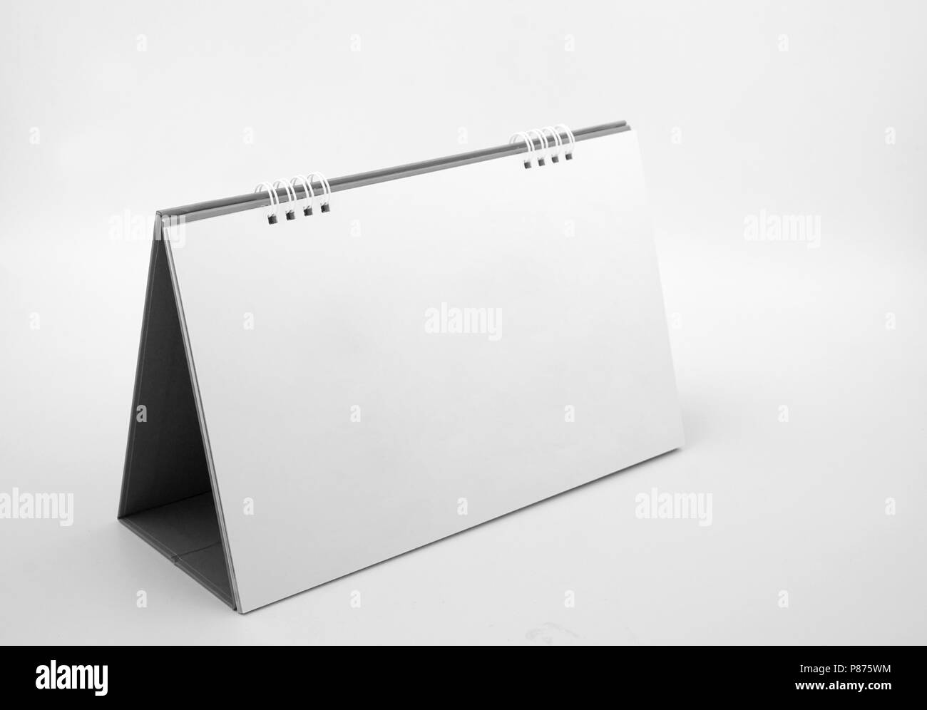 Desk Blank Calendar on a white background Stock Photo - Alamy