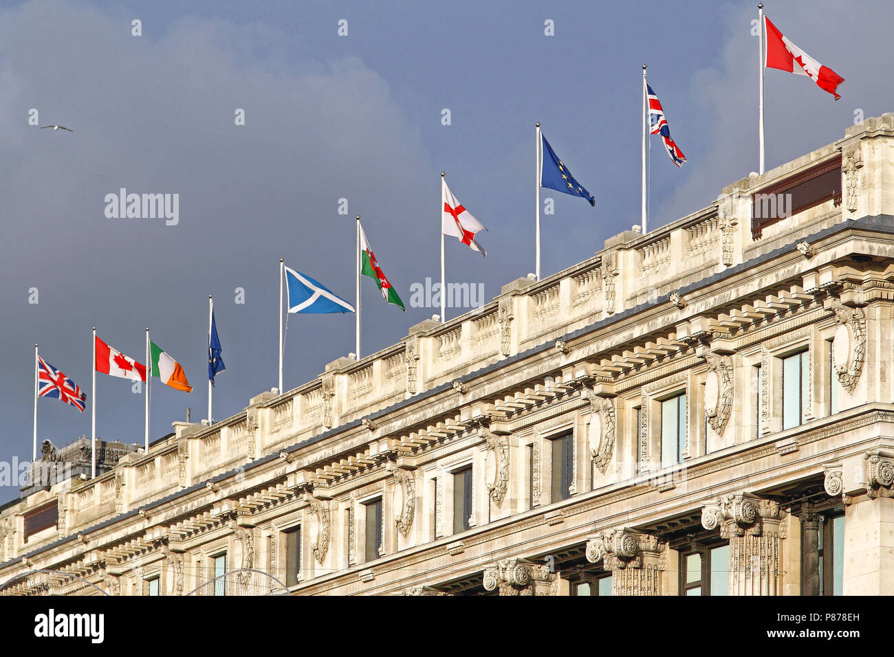 Flags of The World at Building in London Stock Photo - Alamy