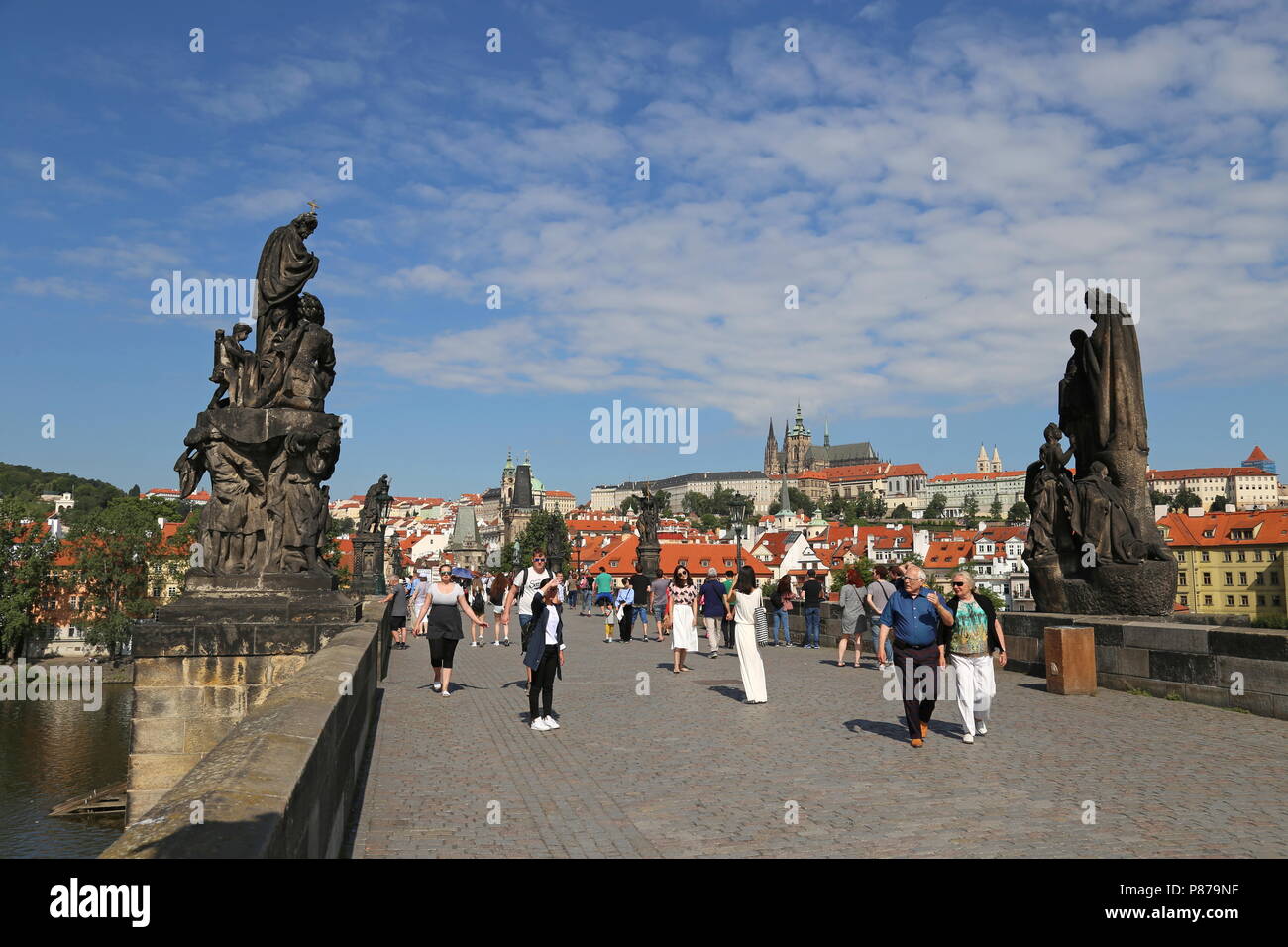 Statues of St Francis Xavier (left) and St Cyril and St Methodius ...