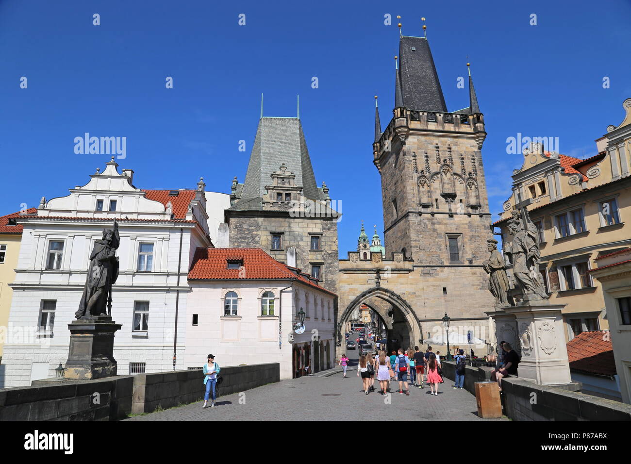 Charles Bridge, Judith Bridge Tower and Little Quarter Bridge Tower ...