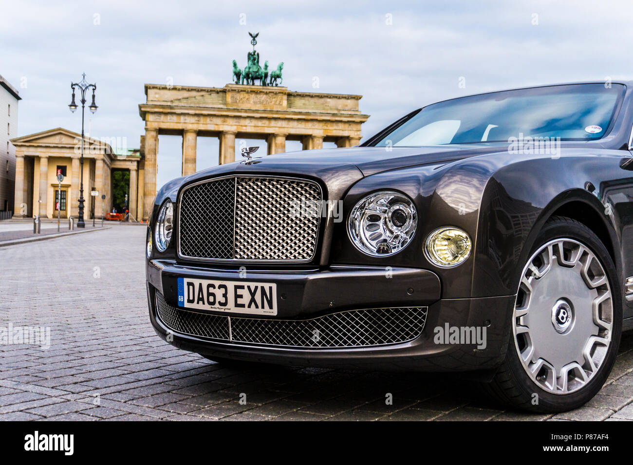 BERLIN - AUGUST 17, 2014: Bentley Mulsanne at the test drive event for ...