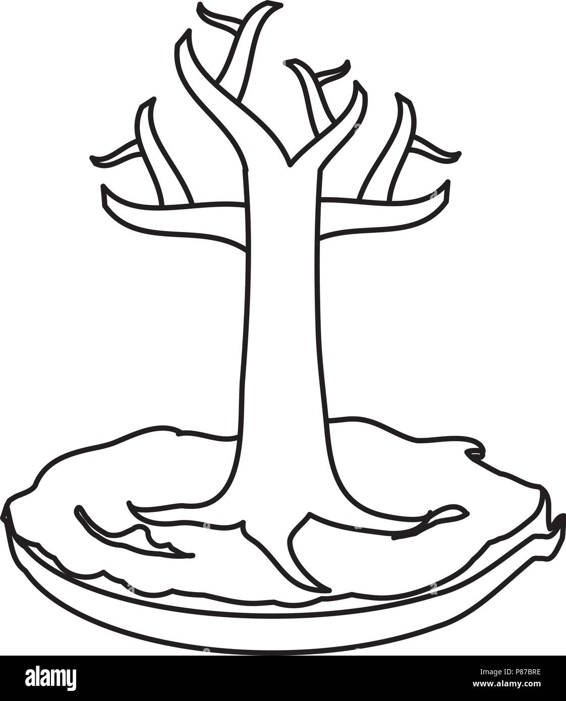 dry tree icon over white background, vector illustration Stock Vector ...