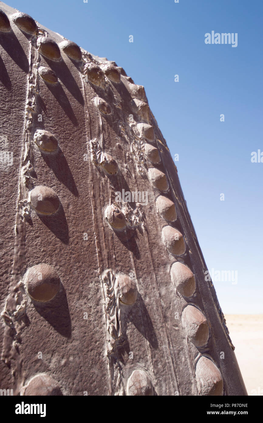 Part of an old, rusty train at train cemetery in Bolivia, close to the ...