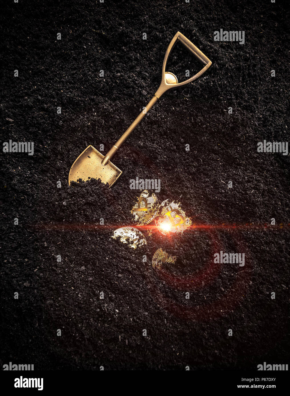 Gold coin in ground hi-res stock photography and images - Alamy