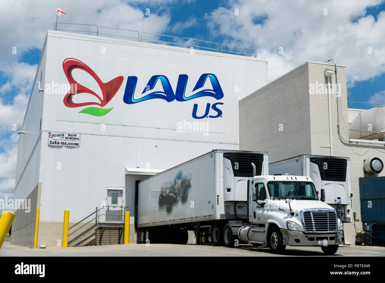 A logo sign outside of a facility occupied by LaLa US, a subsidiary of ...