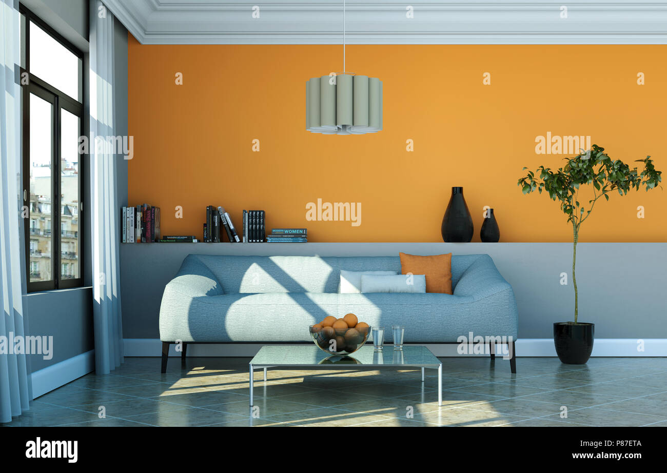Interior design bright room with sofa Stock Photo - Alamy