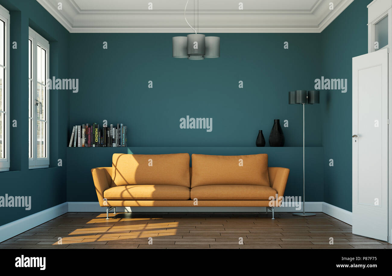 Interior design modern bright room with sofa Stock Photo - Alamy