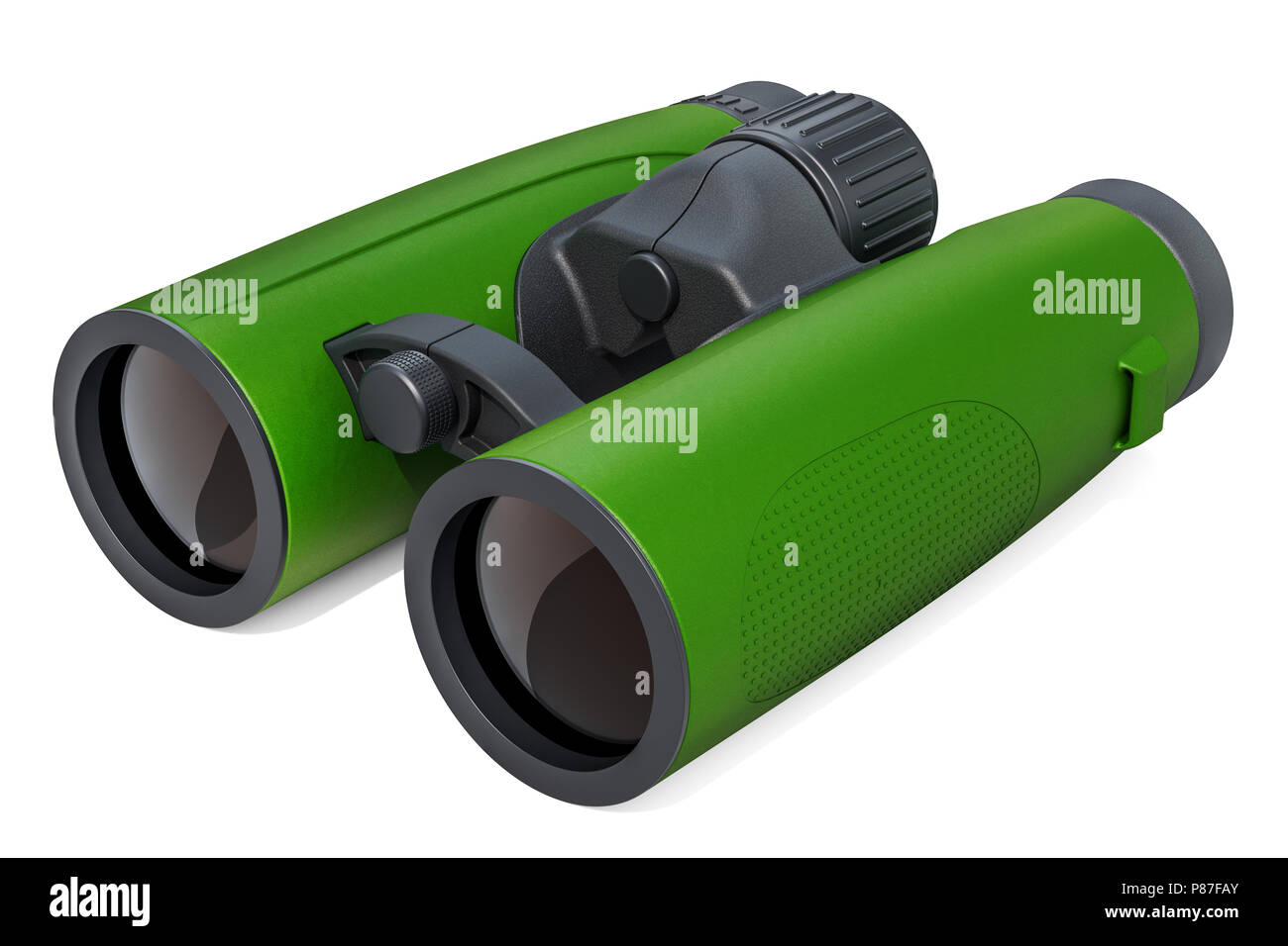 Modern Binoculars, 3D rendering isolated on white background Stock ...