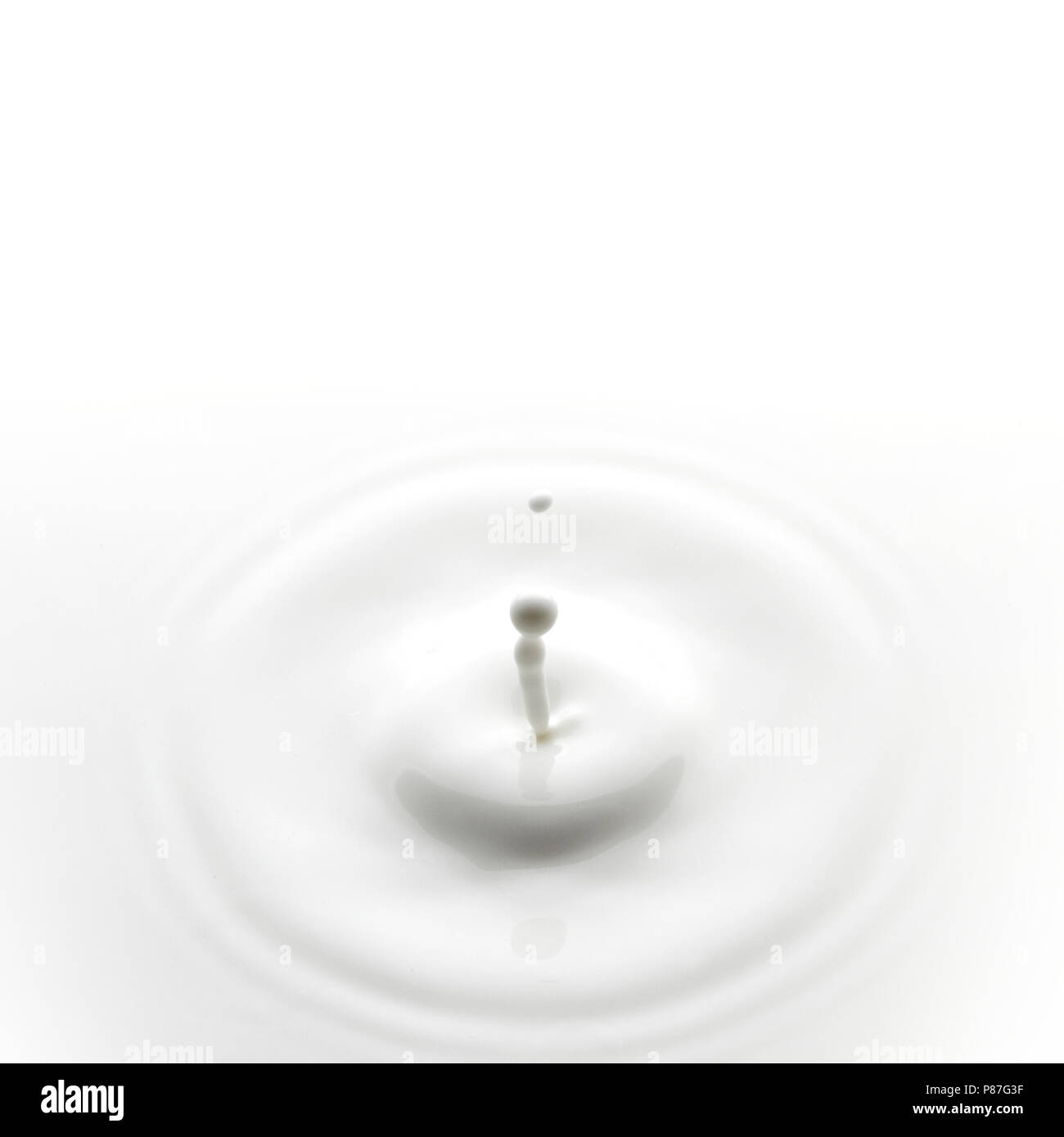 Splash of milk and drops macro close-up background Stock Photo - Alamy