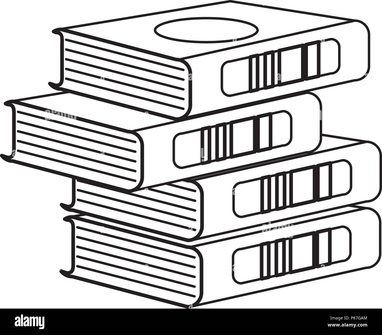 stack of books icon over white background, vector illustration Stock ...
