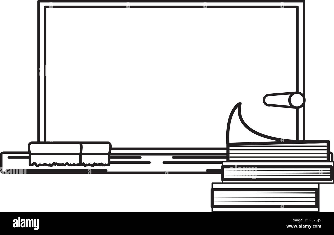 books and school board icon over white background, vector illustration ...