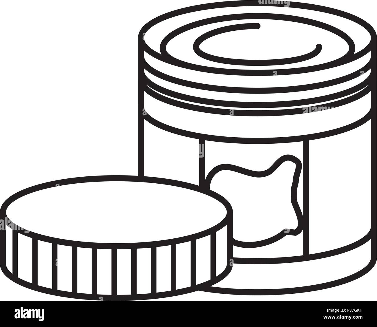 paint jar icon over white background, vector illustration Stock Vector ...