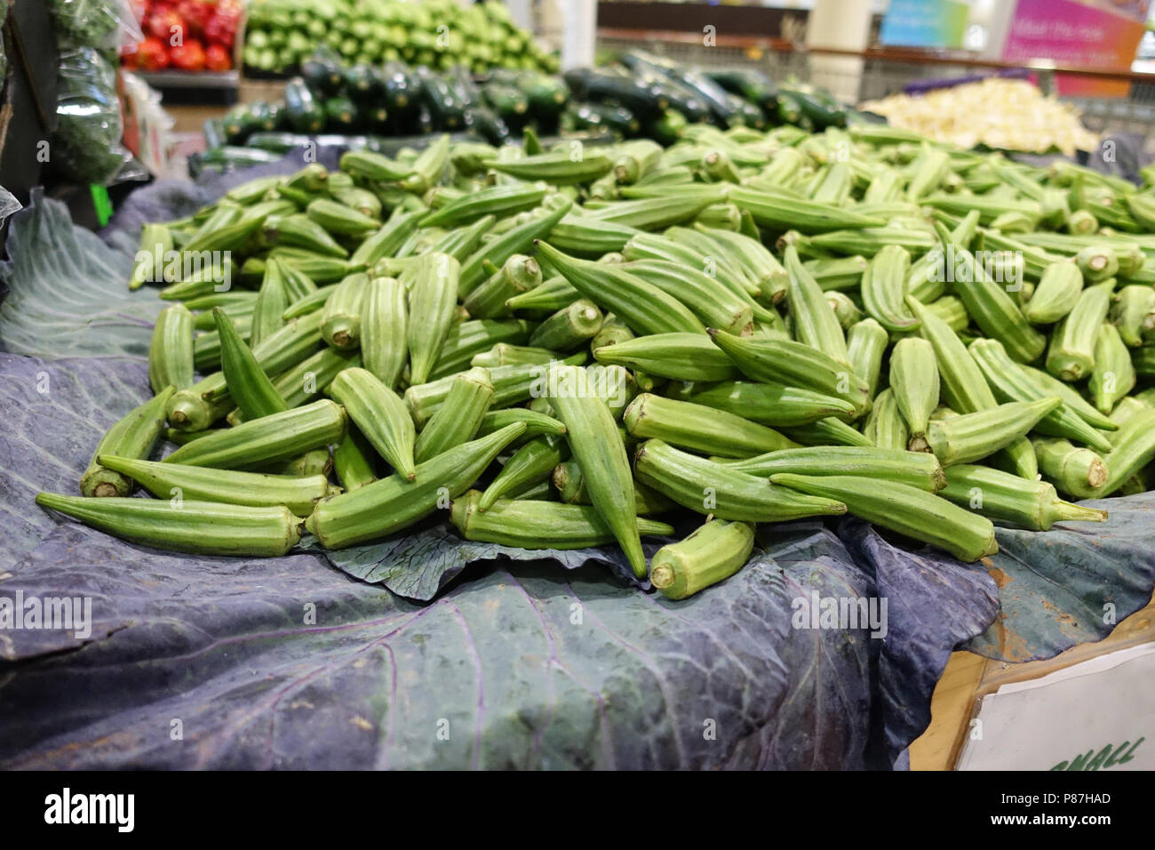 Okra known ladies fingers hi-res stock photography and images - Alamy
