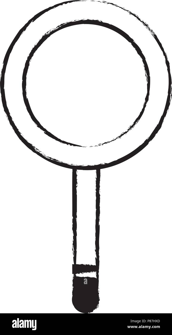 magnifying glass icon over white background, vector illustration Stock ...