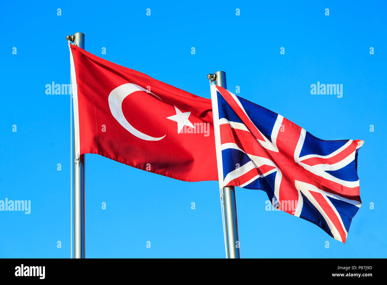 England flag turkish flag hi-res stock photography and images - Alamy